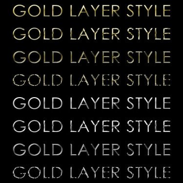 Freebie: Gold and Silver Layer Styles
