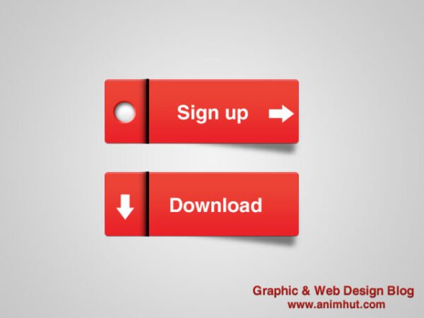 Freebie: Download and Sign-Up Photoshop PSD Buttons