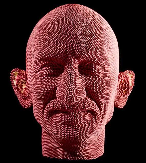 davidmach Amazing works of sculpture match-heads & Postcards