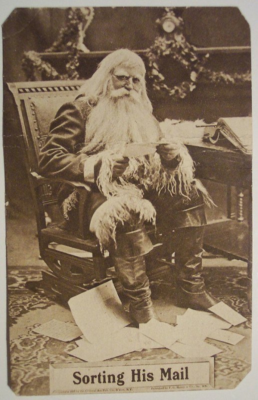 Antique Christmas Santa Postcards and Vintage Illustrations